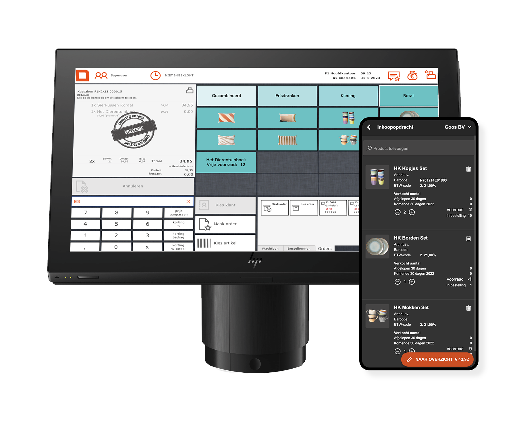 Efficiënt voorraadbeheer met MplusKASSA | Bestelvoorstel tot levering